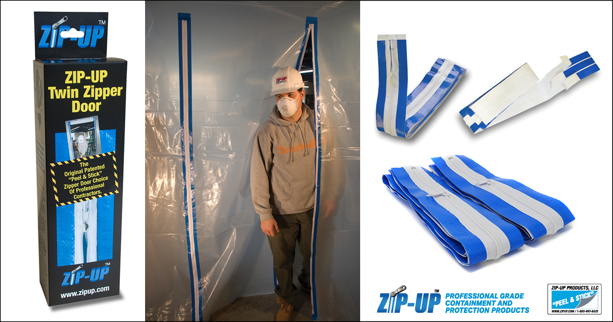 Patented Twin Zipper Door and Custom Length Zipper by Zip-Up Products