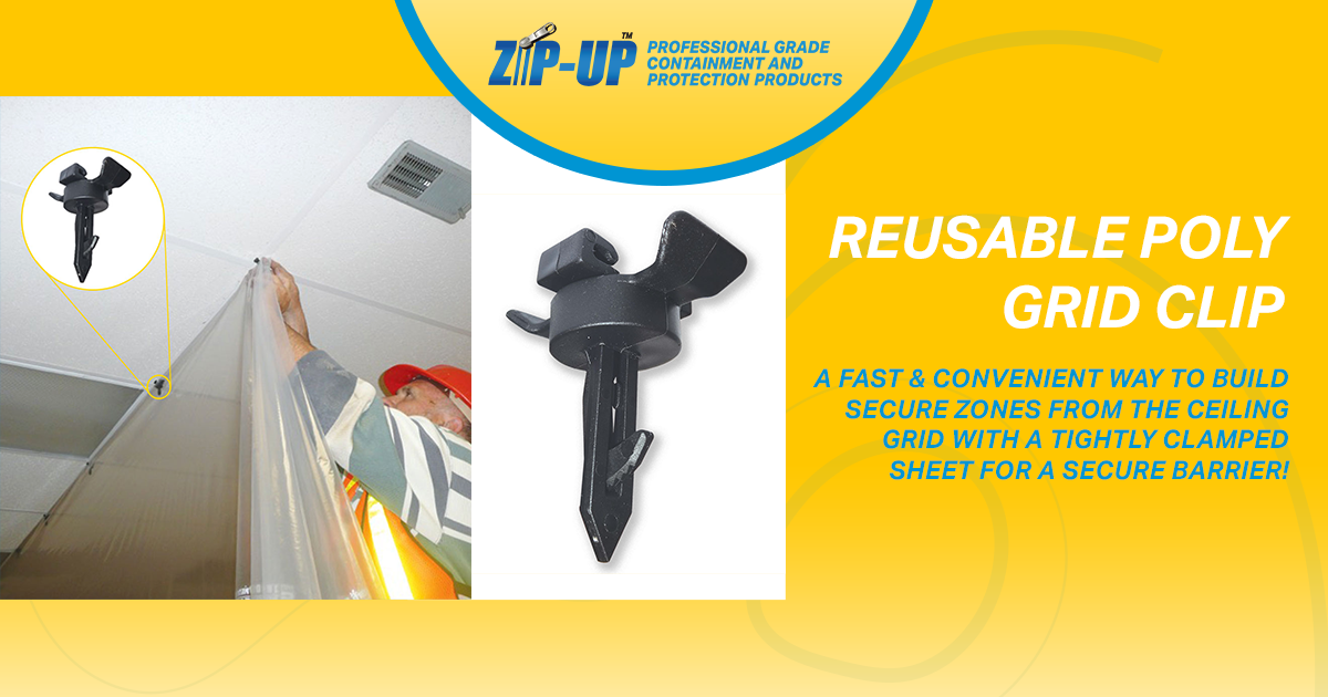 Reusable Poly Grid Clips to build a containment zone without any tools.